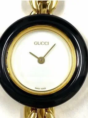 Gucci | Accessories | Gucci Gold Bracelet Watch With Interchangeable ...